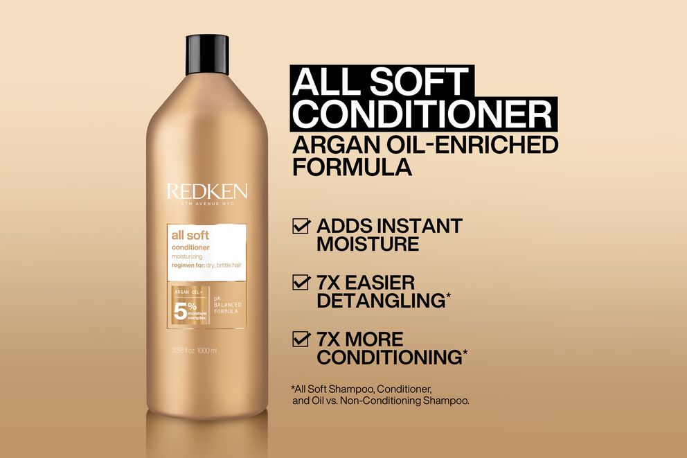 All Soft Conditioner With Argan Oil 1 Litre Redken